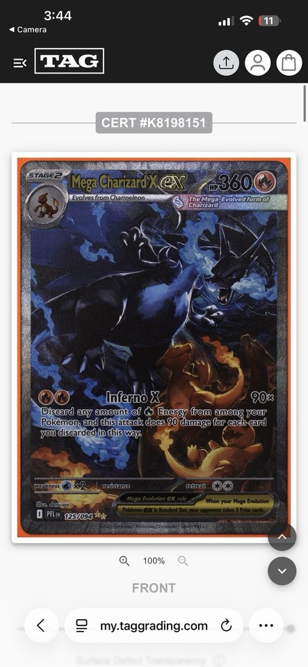 TAG 9 Mega Charizard X EX SIR 125/094 Phantasmal Flames English | eBay