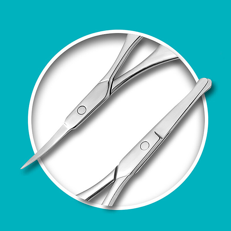 1 Pcs Eyebrow And Nose Hair Scissors Facial Hair Grooming Set Trimme ...