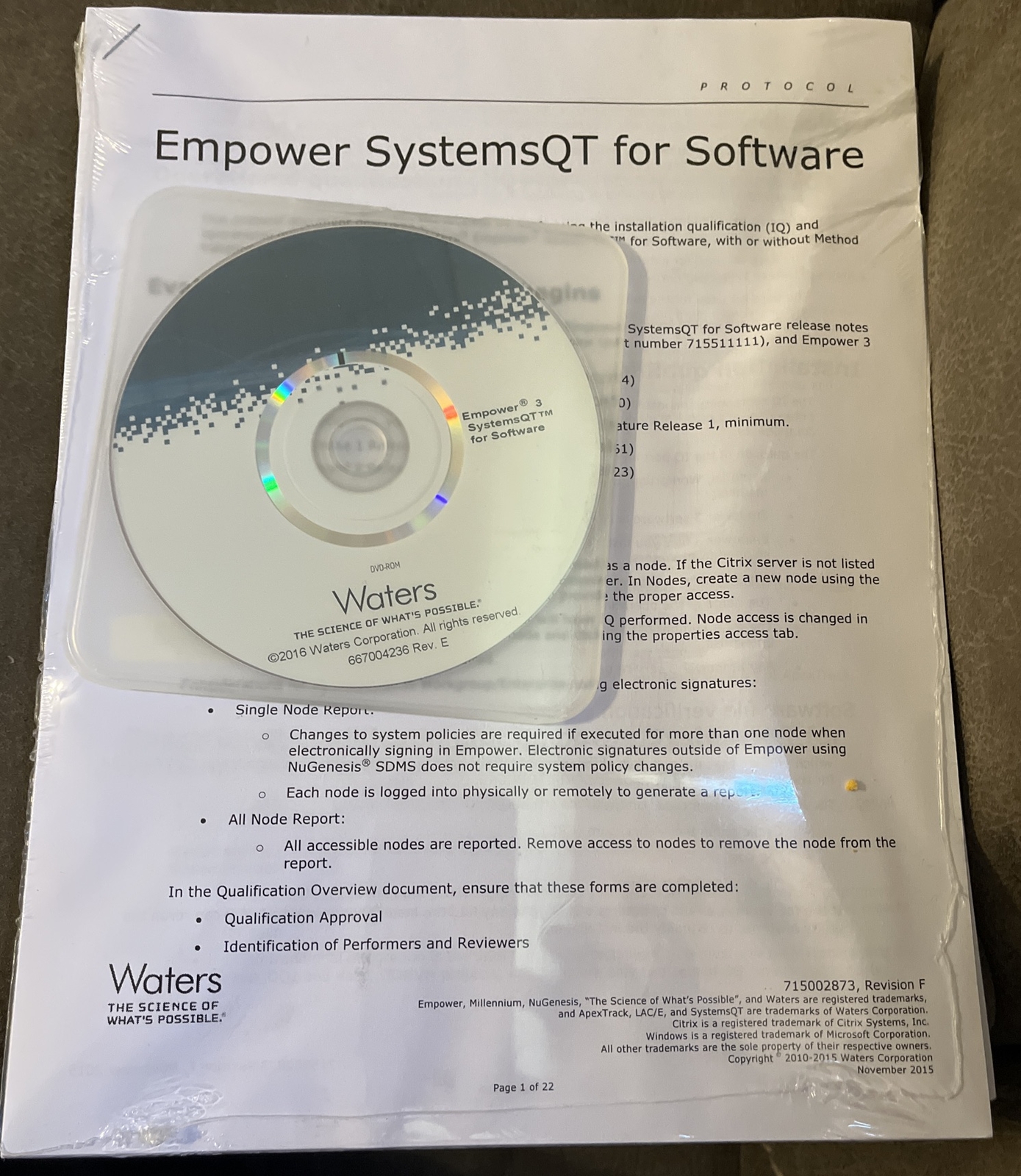 Waters Empower 3 SystemsQT For Software Kit 667004237 | eBay
