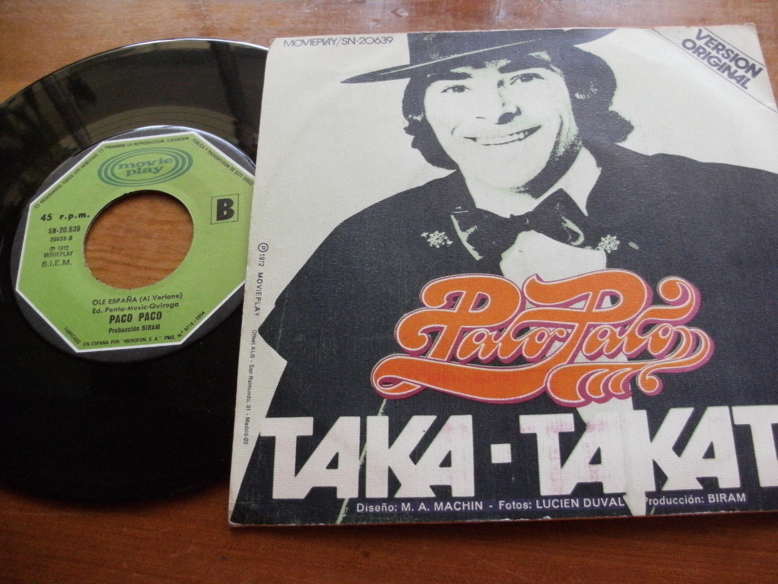 PACO PACO 1972 TAKA TAKATA 7" 45rpm SINGLE VINYL | eBay