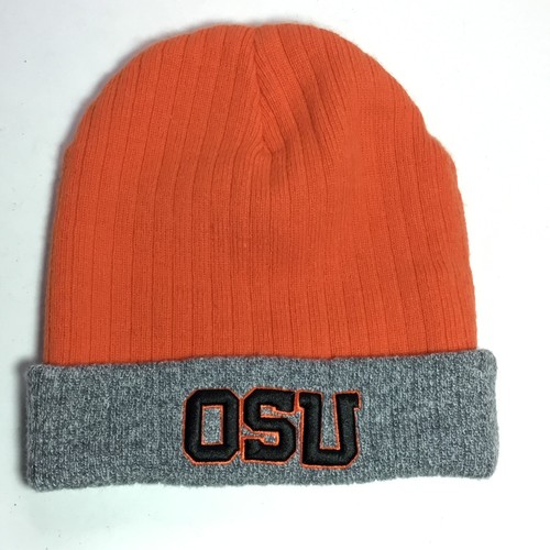 Oregon State Beavers Embroidered Beanie Orange/Gray Captivating ...