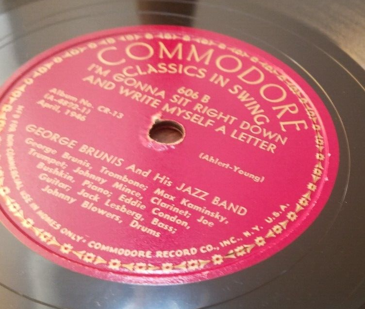 78RPM Commodore George Brunis - Used to Love All Over Now / Write ...