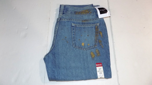 GUESS JEAN CO SAND GOLD BUTTON FLY JEANS GUESS SIZE 27 R (31 X 32 ...