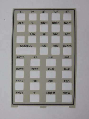 Standard OVERLAY for Hewlett-Packard HP 41C 41CV 41CX Calculator | eBay