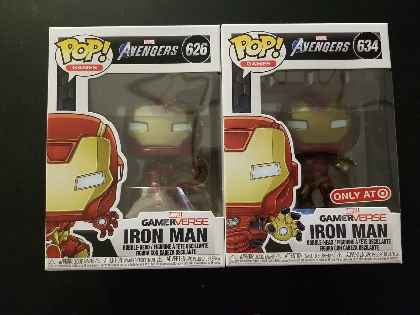 Funko POP Games Marvel Gamerverse Iron Man #626 & #634 Target Exclusive ...
