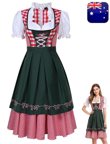 Dirndl Dress German Oktoberfest Bavarian Beer Wench Costume Maid ...