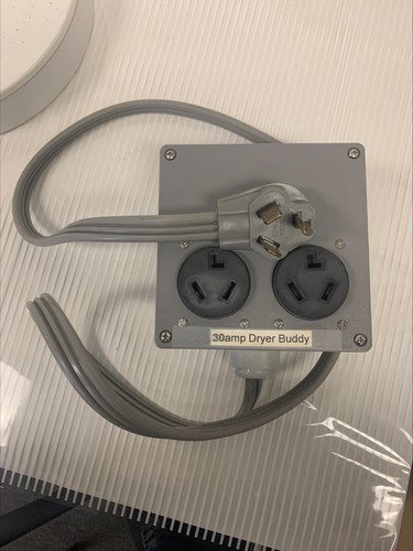 Dryer Buddy EV Outlet Splitter. (NEMA 10-30 to NEMA 10-30 / 10-30 Splitter)