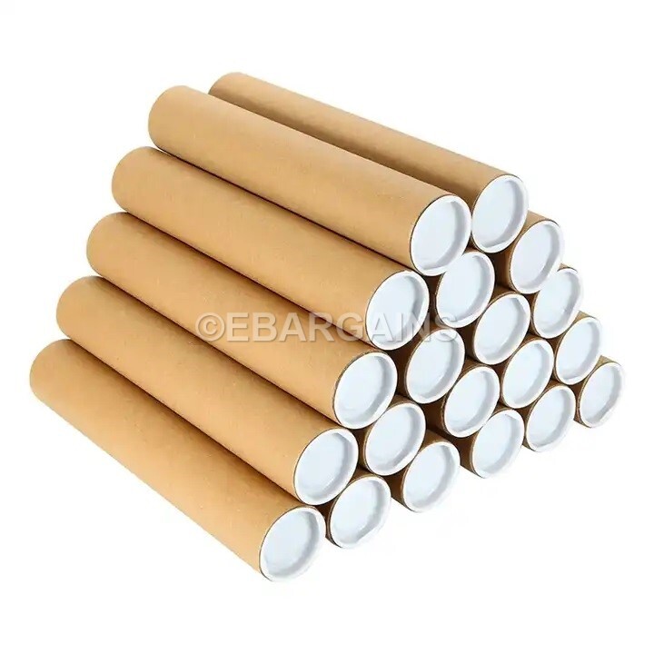 POSTAL TUBES WITH PLASTIC TUBE ENDS POSTER TUBE PACKAGING ALL SIZES ...