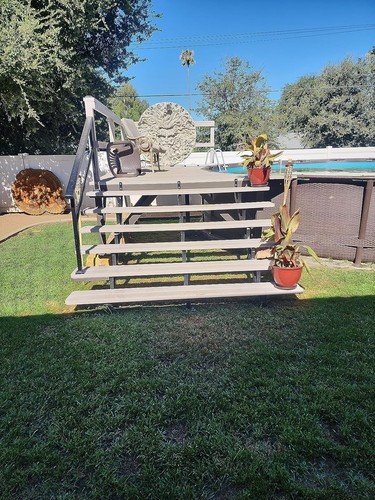 6 Step Steel Stair Step Riser Framing Stair Stringer for Deck Above ...