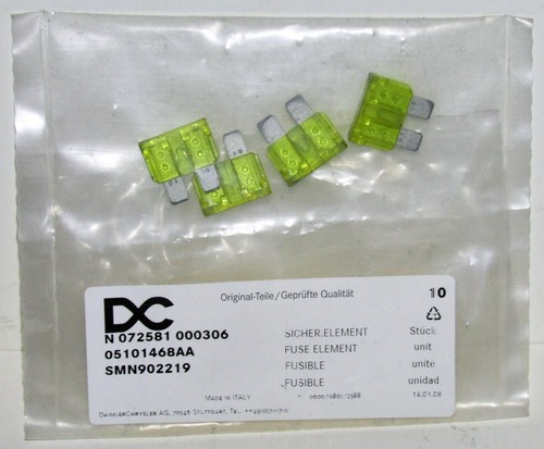NEW GENUINE DC MERCEDES BENZ FUSE ELEMENT LOT OF 4 OEM PART NO. N ...
