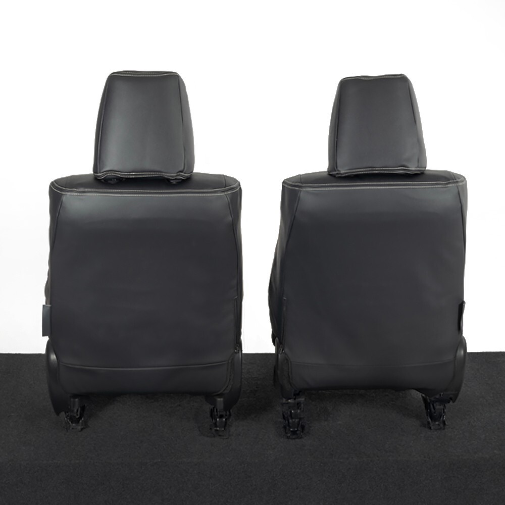TOYOTA HILUX ACTIVE FRONT SEAT COVERS LEATHERETTE (2016 ONWARDS) BLACK ...