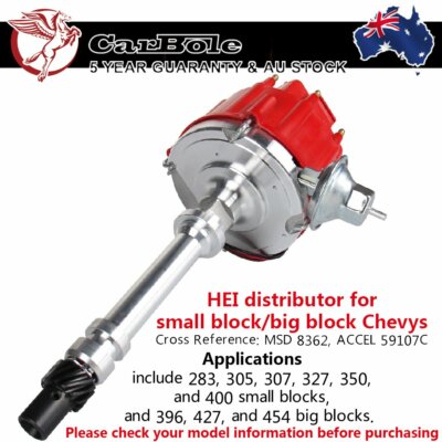 Hei Distributor with Cap & Rotor for Small Block/Big Block Chevy 350 ...