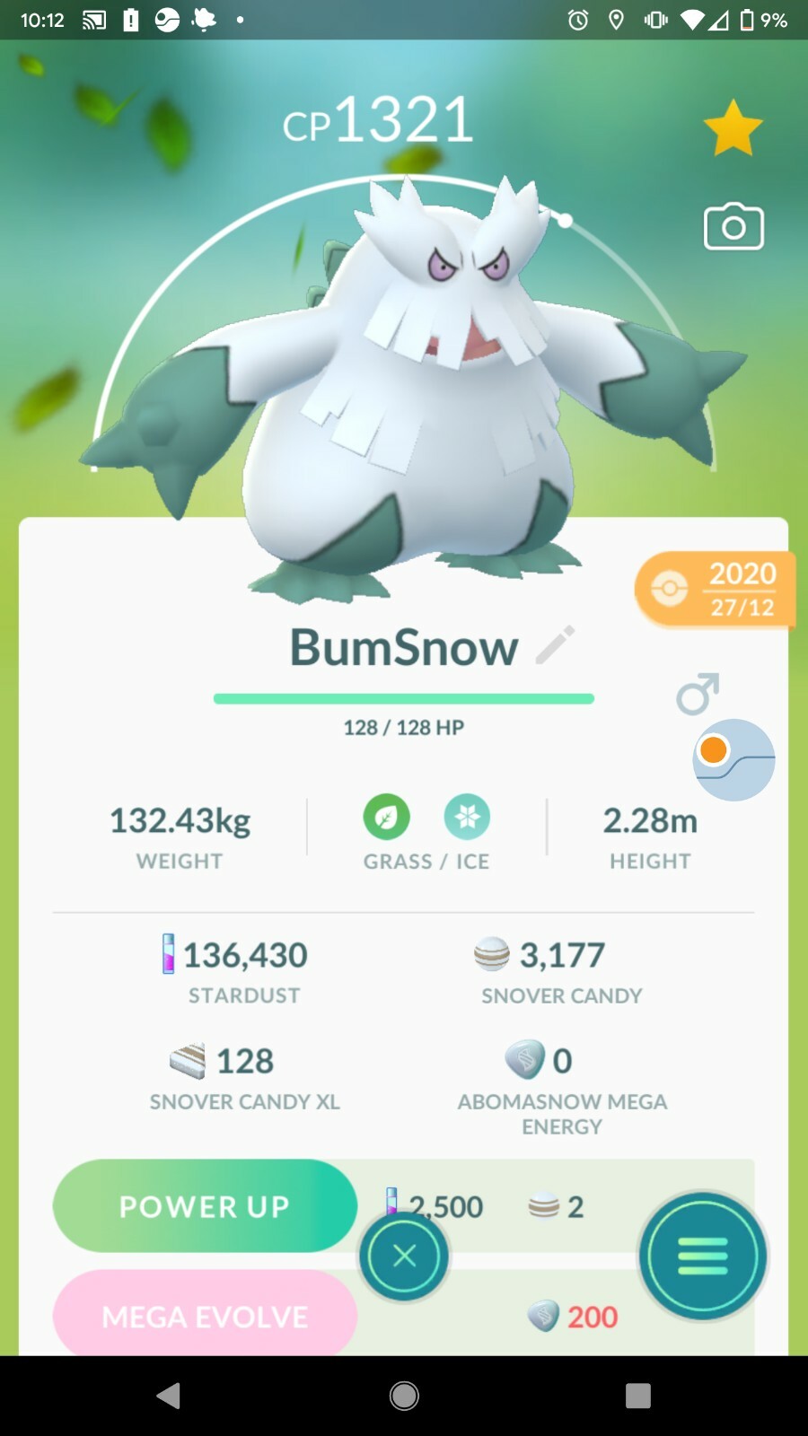 Pokemon Snover Evolution Chart