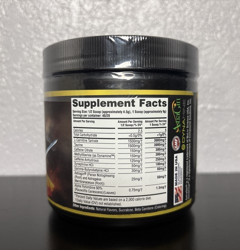 Anarchy Labs Katana Thermogenic Pre Workout Pineapple Strawberry 20/40 ...
