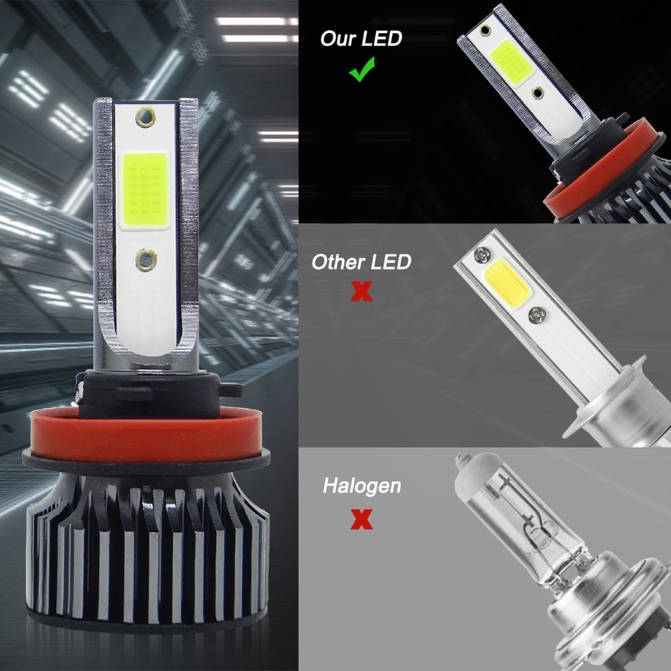 Lime Light Beam H3 LED Headlight Conversion High Quality COB Light ...