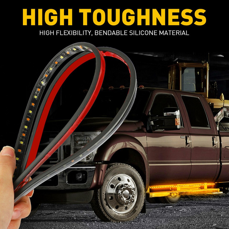60" Running Board LED Lights Side Step Strip Bar Turn Signal Truck Off ...