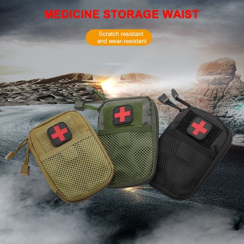 First Aid Kit Fanny Waist Bag Nylon EDC Waist Pack for Hiking Climbing ...