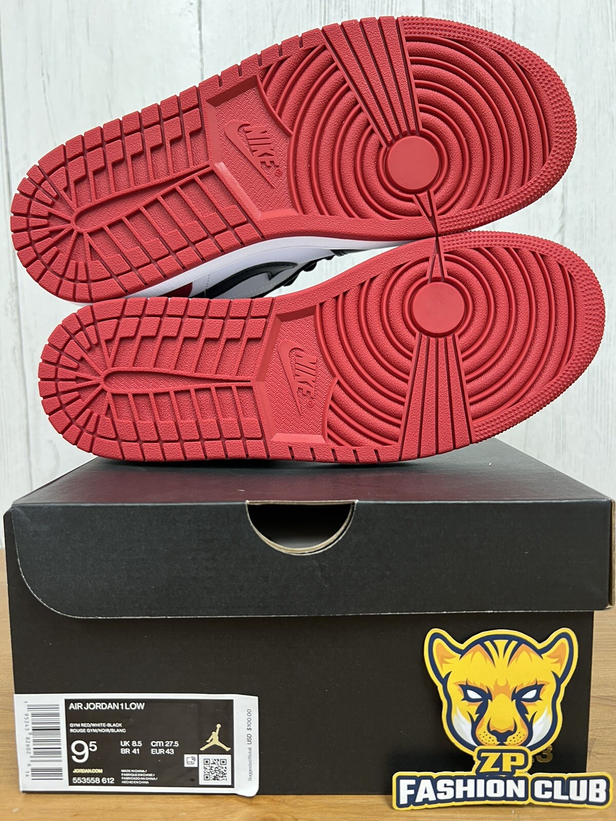 Air Jordan 1 Low Bred Toe MENS 553558-612 GS 553560-612 | eBay