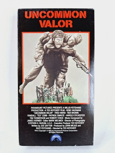 Uncommon Valor VHS 1984 Paramount Release Patrick Swayze Robert Stack ...