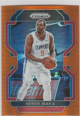 2021-22 Panini Prizm #18 Serge Ibaka Orange Hyper Clippers Factory Set ...