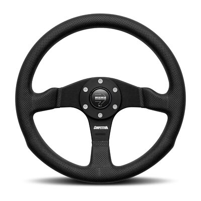 MOMO Motorsport Competition Steering Wheel Black Airleather, 350mm ...