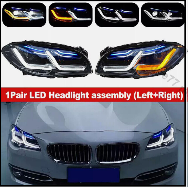 Upgrade Xenon/Halogen LED Headlights Assembly For BMW 5 Series F10 F11 ...