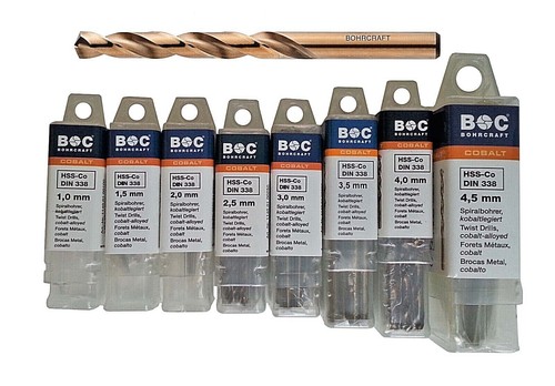 Metallbohrer Edelstahl Bohrer Cobalt Spiralbohrer HSS E Co5 /V2A 10er ...