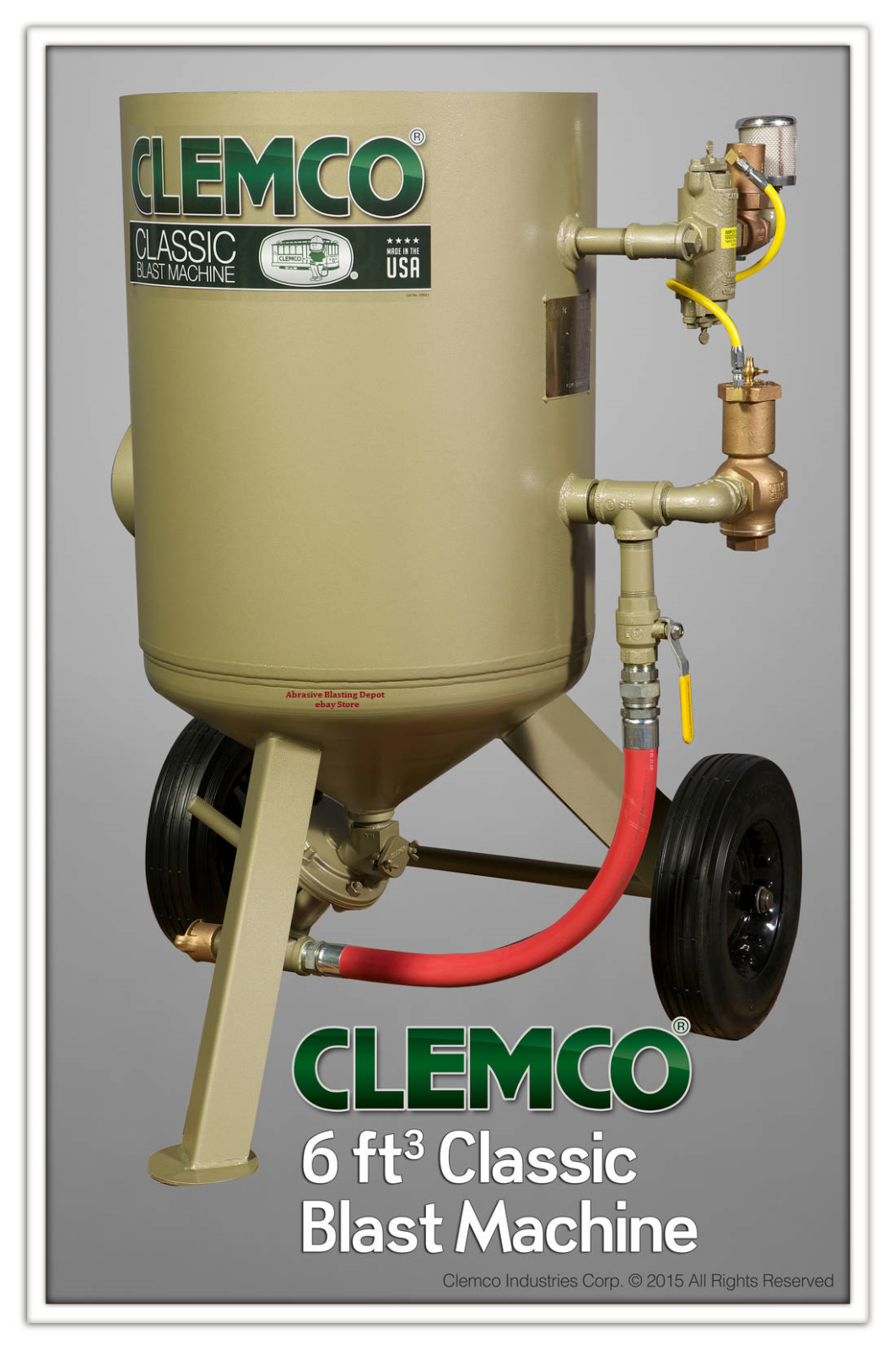 CLEMCO 6 CUFT COMPLETE BLASTING PACKAGE W/ 1-1/4" PIPING MODEL 2452 | eBay