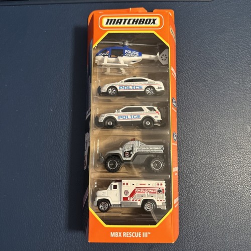 Matchbox 2024 5 Pack MBX Rescue III Police | eBay