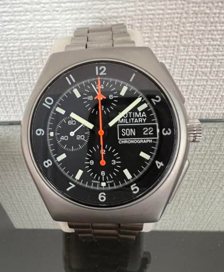 Tutima+Military+Chronograph+798-02+Automatic+Steel+Black+Dial+Men%27s ...