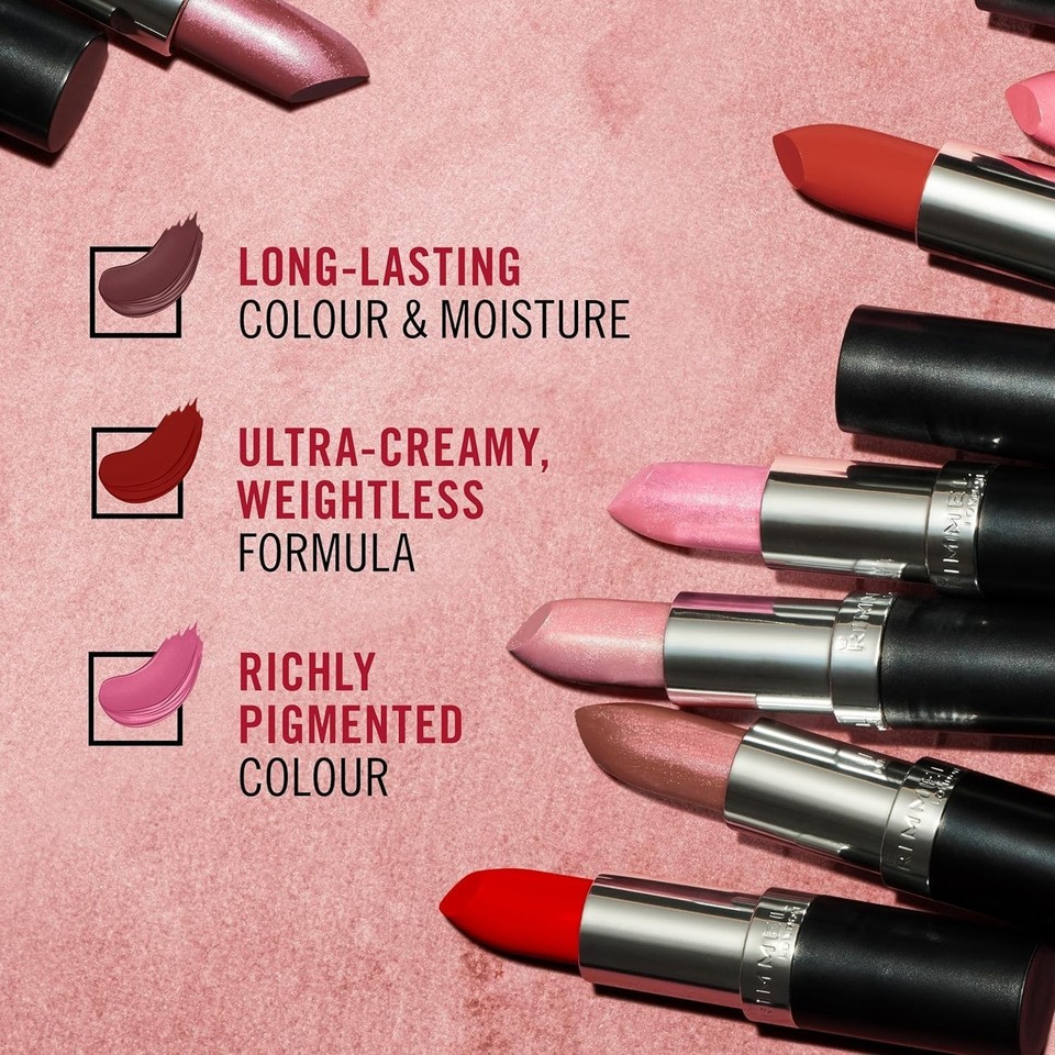 Rimmel lasting finish extreme lipstick, Heather Shimmer, Pack of 1 FREE ...