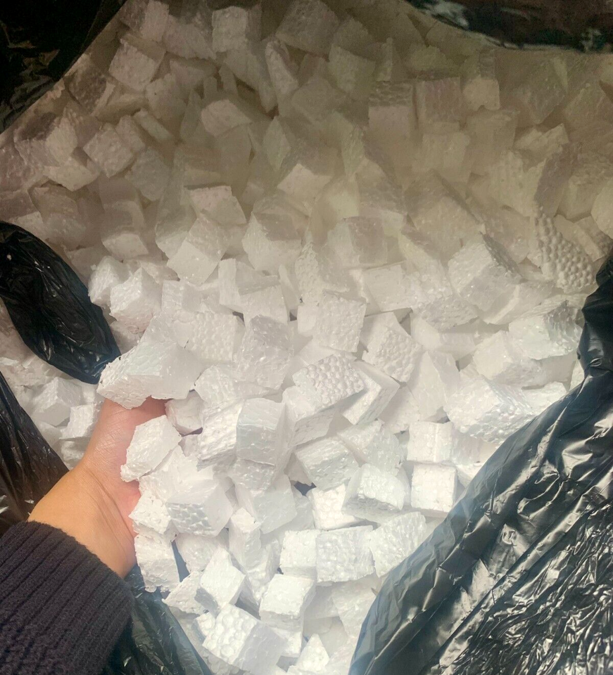 Polystyrene Styrofoam Packing Peanuts/Cube Blocks - 95 Gallons, 12 ...