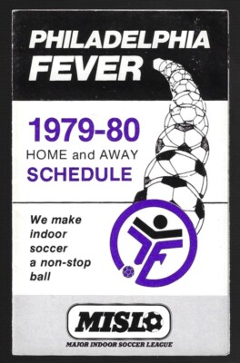 RARE 1979-80 Philadelphia Fever MISL Pro Soccer Schedule ! Delaware ...