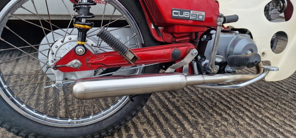 Honda C90 Super cub Stainless Exhaust system with road-legal silencer ...