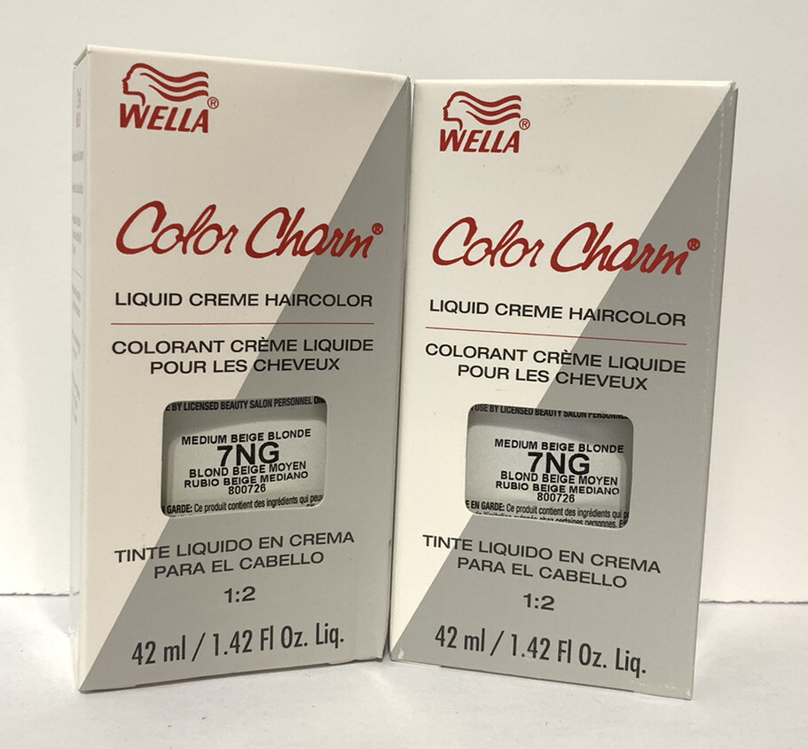 Wella Color Charm Liquid Haircolor 7NG Medium Beige Blonde, 1.4 oz ...