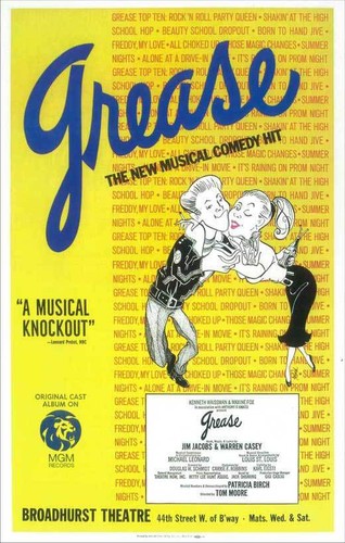 GREASE (BROADWAY) Movie POSTER 14x22 Barry Bostwick Adrienne Barbeau ...