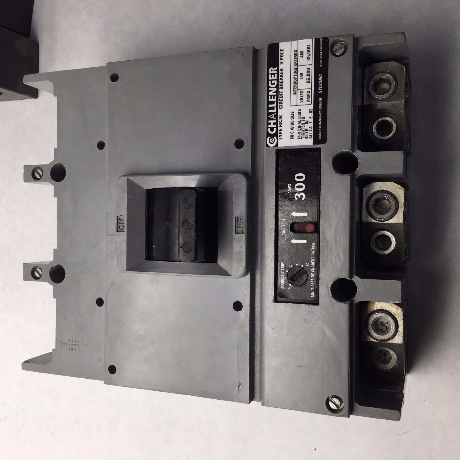 HSJK-3C-300 Challenger Sylvania Circuit Breaker 300A HSJK | eBay