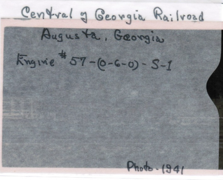 1941 NEGATIVE Central of Georgia Railroad Train Engine 57 Augusta ...