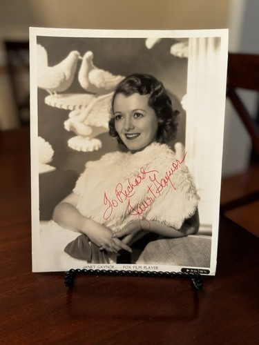 1940's Original Vintage Elegant Janet Gaynor - Hand Signed - Fox ...