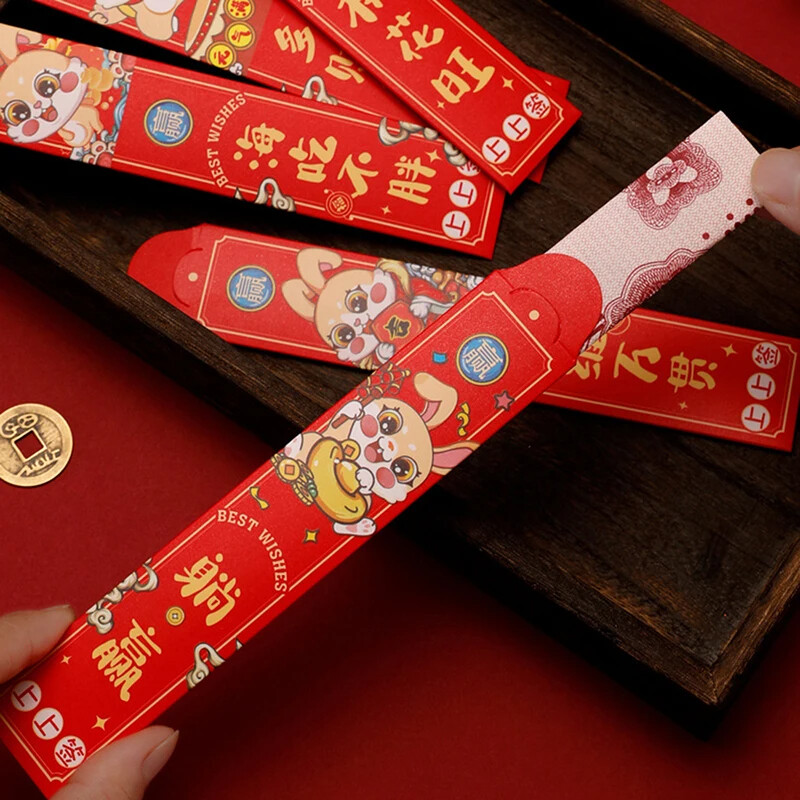 12 Pc Blind Box Chinese Red Envelope Blessing Bag New Year Creative ...