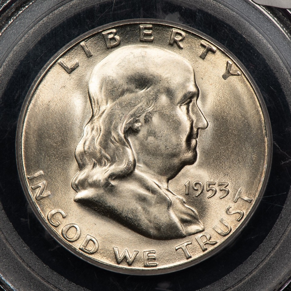 1953-S 50c Franklin Half Dollar - Strong Strike - PCGS MS 66 - B4035 | eBay