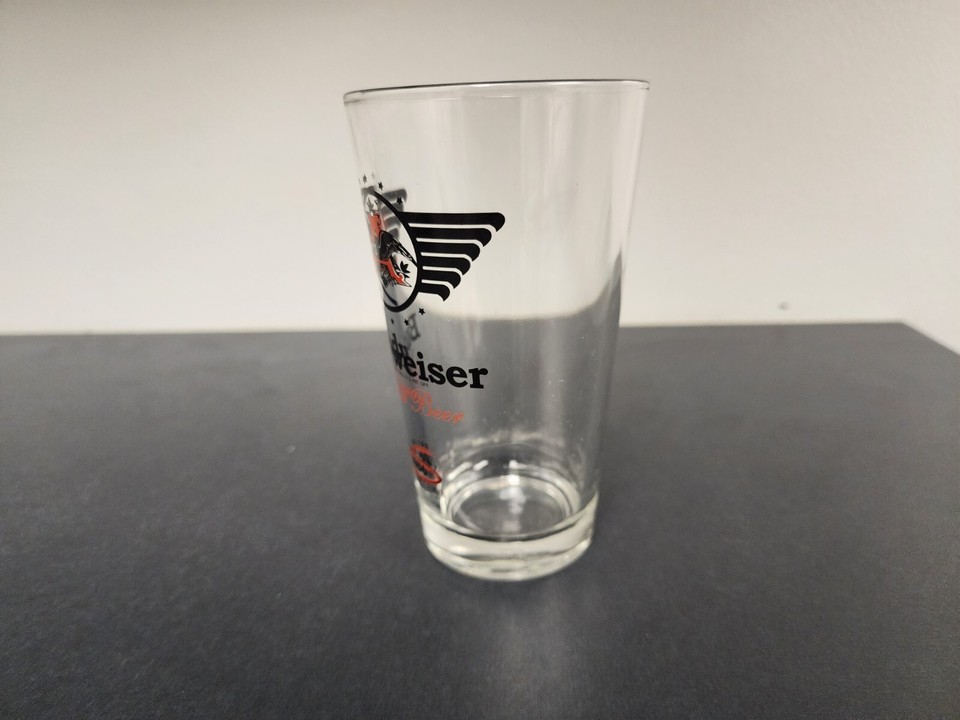 1 VINTAGE BUDWEISER LAGER BEER PINT GLASS RETRO-PINT 1936 COLLECTOR ...