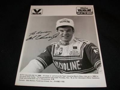 AL Unser Jr Auto Signed Vintage 8x10 Photo JSA C | eBay