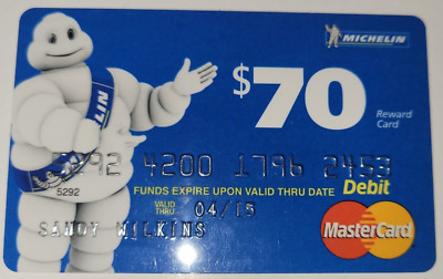 Michelin Tire Man Mastercard Collectible $70 Reward Card Expired | eBay