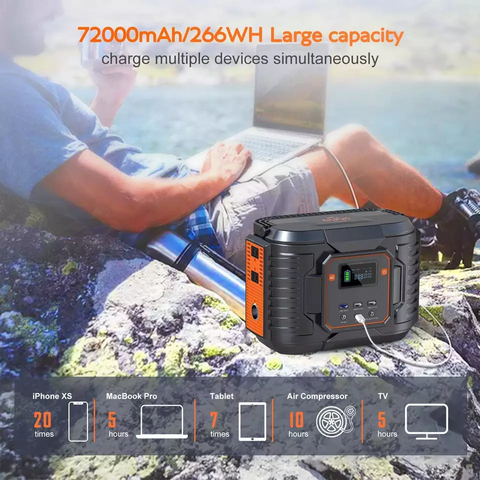 266Wh Portable Generator, 240V, off grid, camping, Motor Homes, garden ...