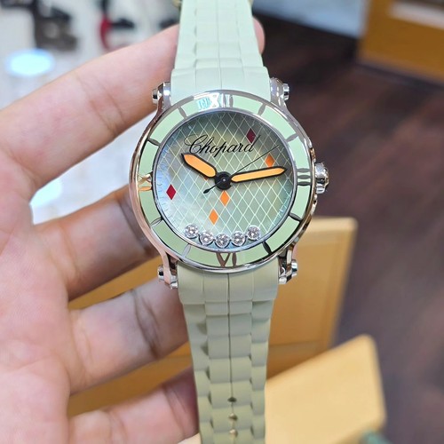Chopard Happy Sport 42mm Olive Green Watch - 288524-3003 Limited 500pcs ...