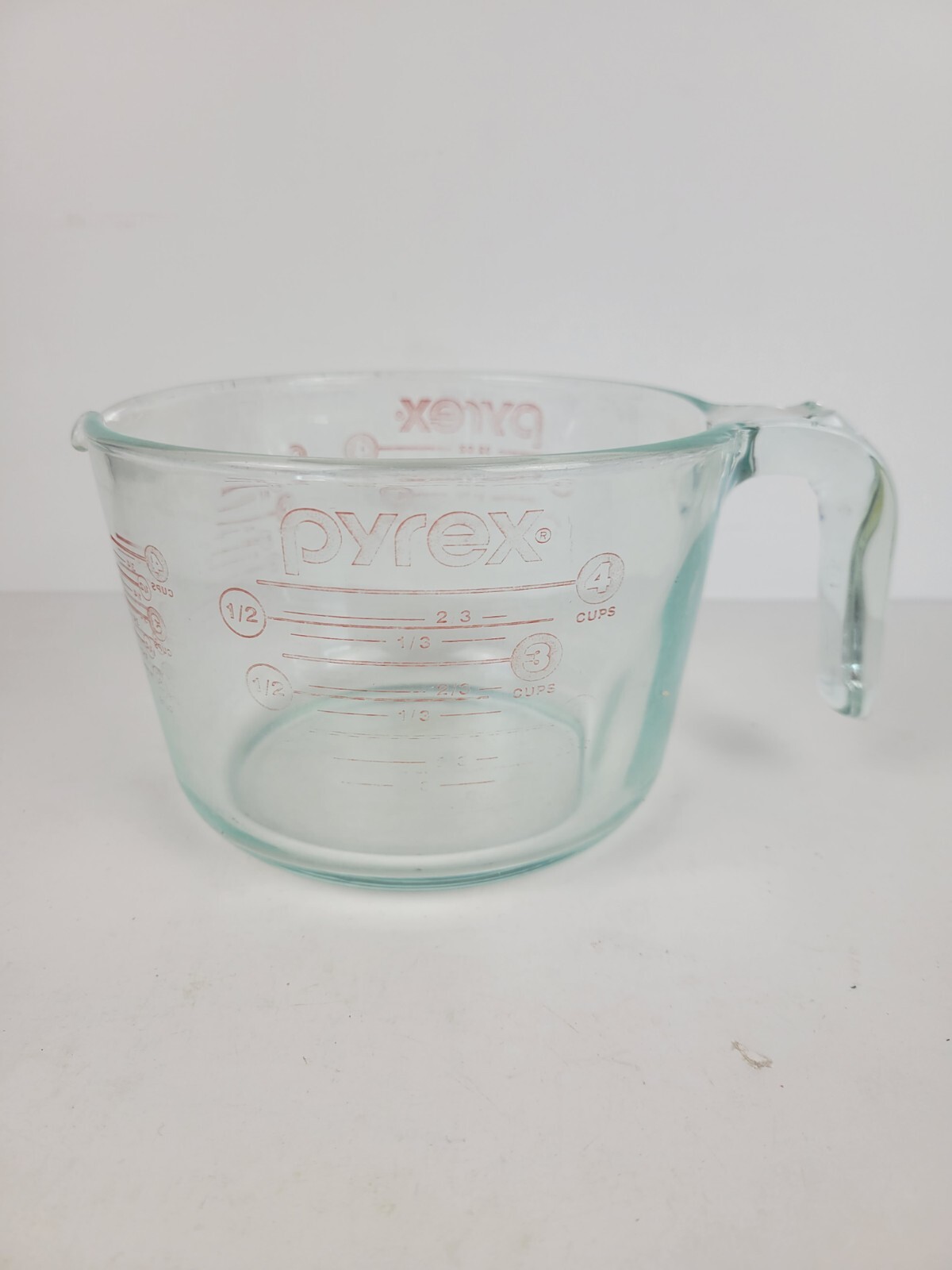 Glass Pyrex 4 Cup 1 Quart Measuring Cup Red Lettering | eBay