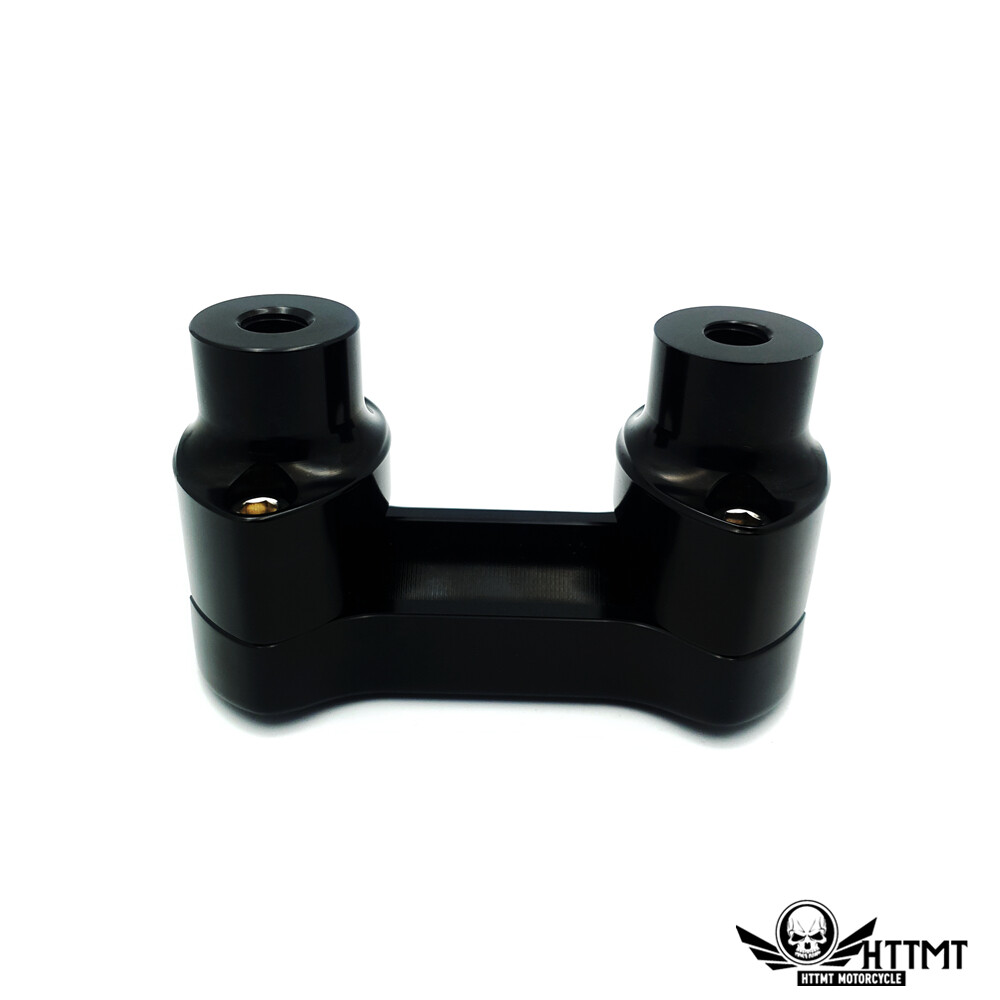 2in / 2" Tall 1.25" Mount Black Hefty Handlebar Riser/Top Clamp Kit For ...