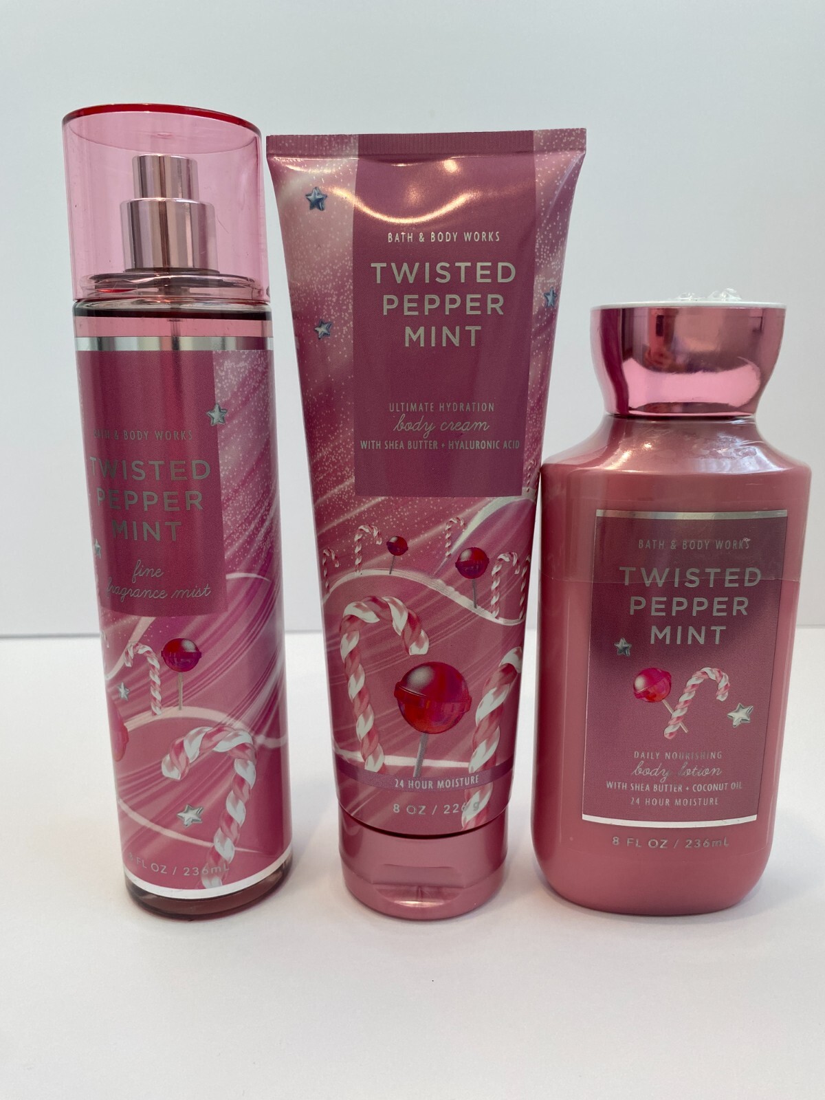 BATH & BODY WORKS TWISTED PEPPERMINT MIST /LOTION /BODY CREAM You ...