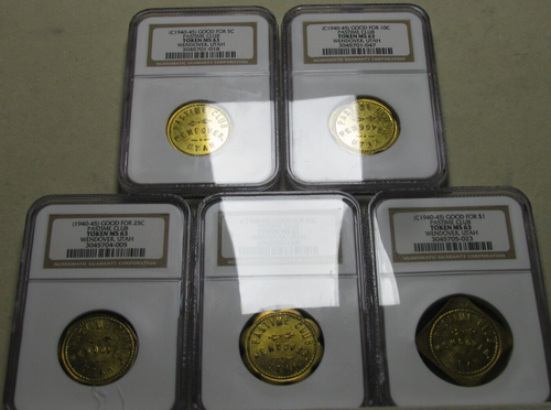 Pastime Club (1940-1945) All NCG MS-63 Graded Good For Token Medal ...